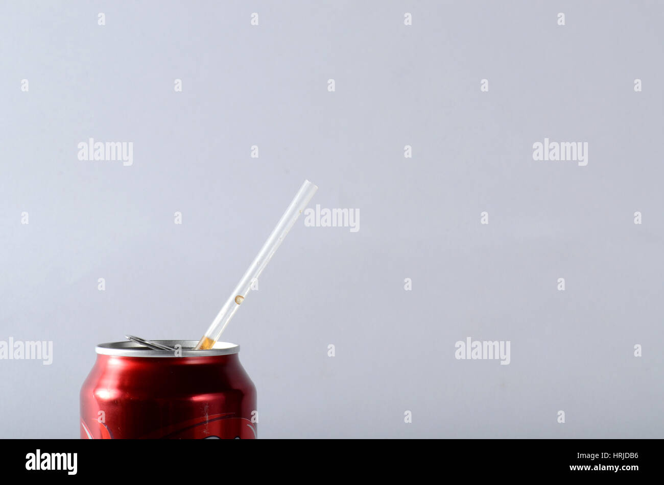 Soda with Straw Stock Photo - Alamy