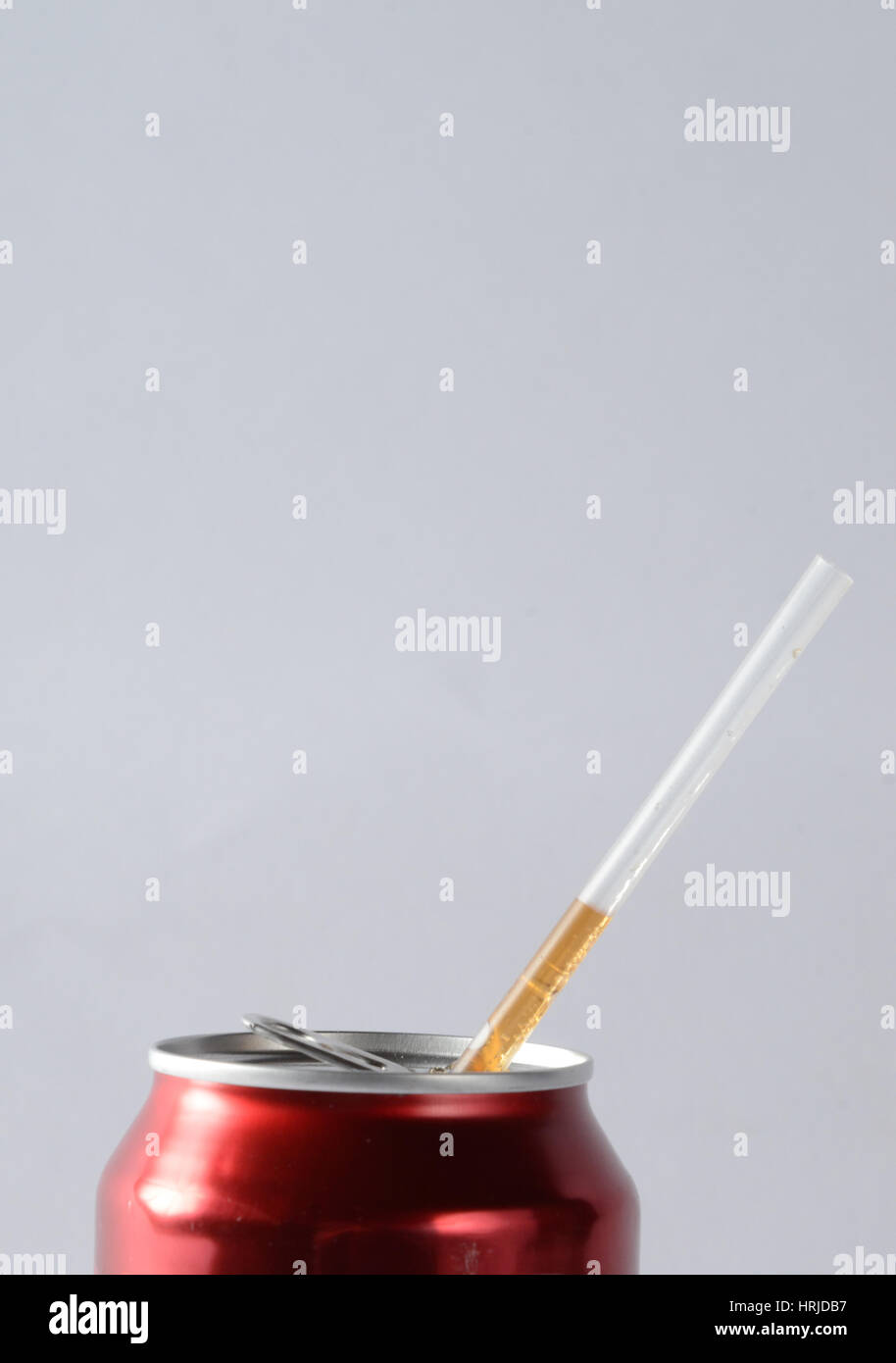 Soda with Straw Stock Photo - Alamy