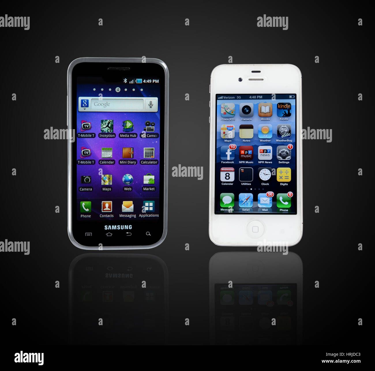 Android and iPhone Stock Photo - Alamy