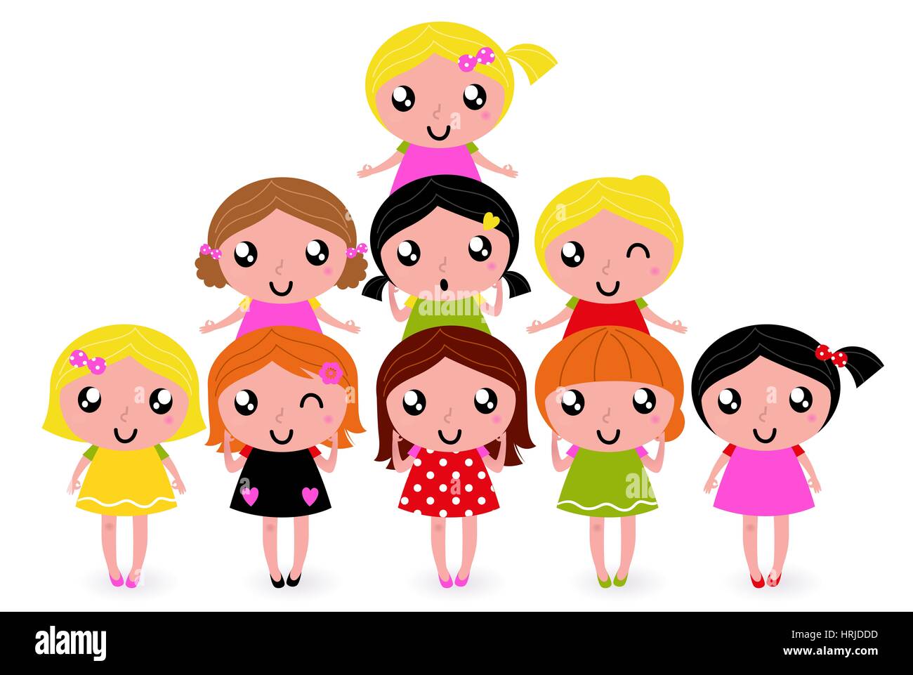 13934380 - cute little kids. cartoon illustration Stock Photo - Alamy