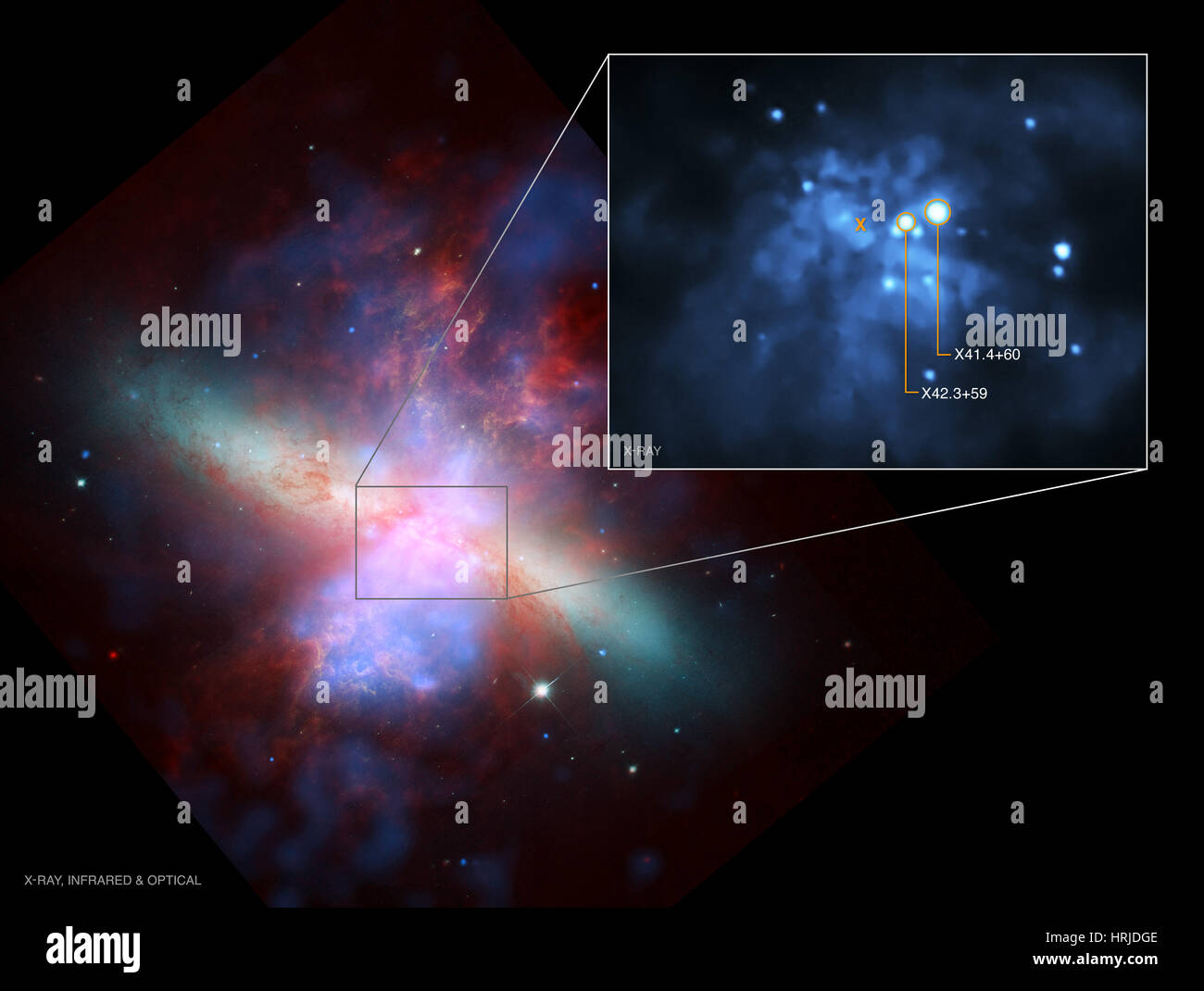M82, NGC 3034, Cigar Galaxy, Composite Stock Photo - Alamy