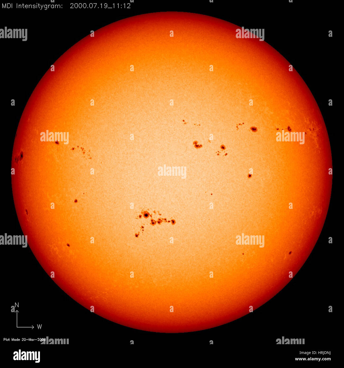 Sunspots, Solar Cycle 23, EIT, 2000 Stock Photo - Alamy