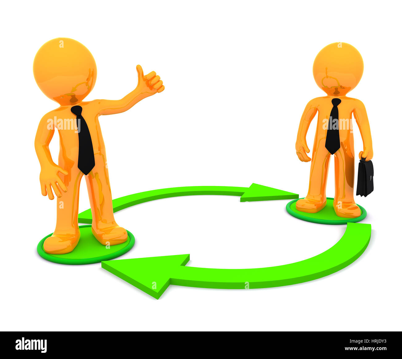 Business communication. Conceptual illustration. Isolated on white ...