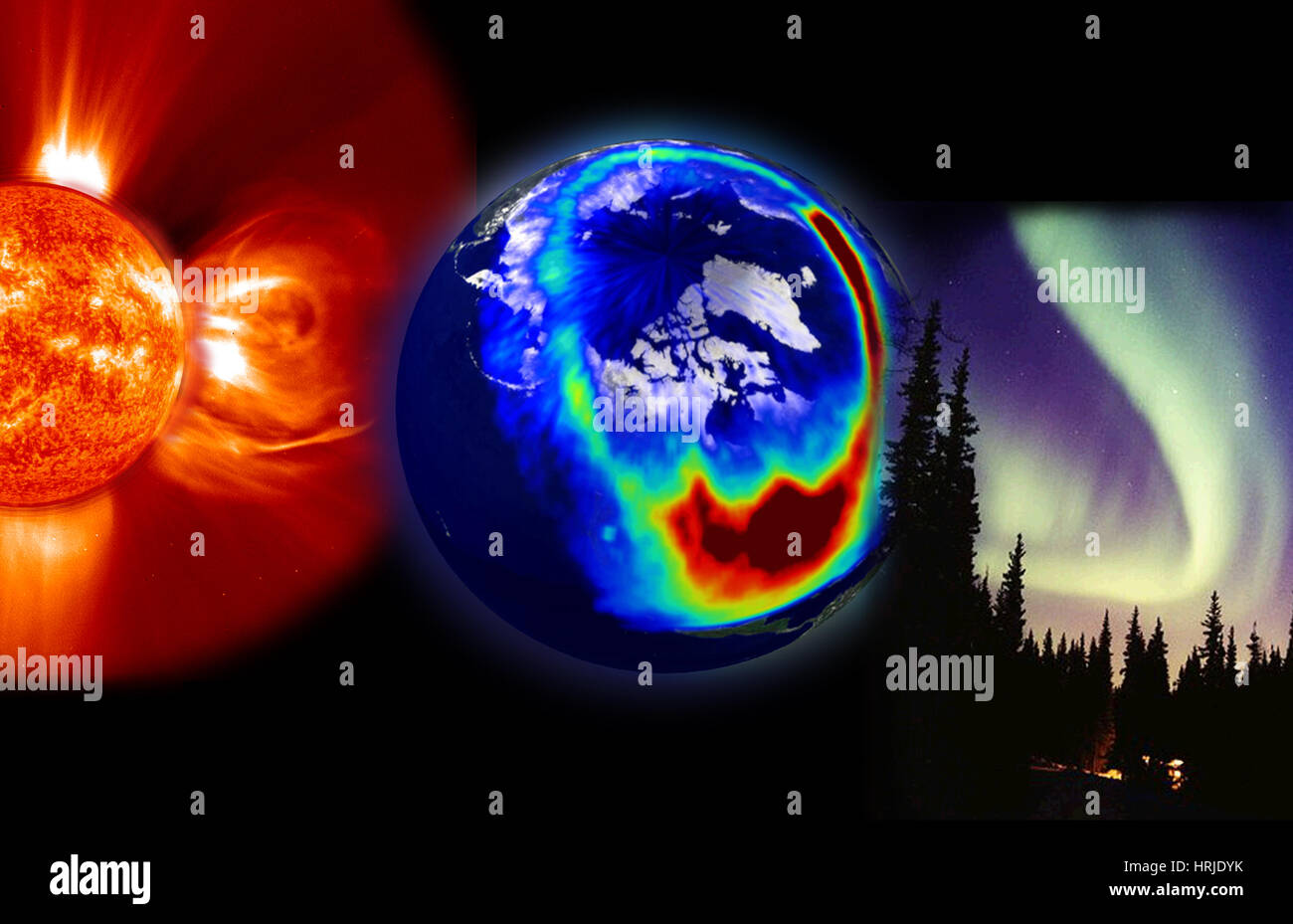 Visible Elements of Space Weather Stock Photo - Alamy