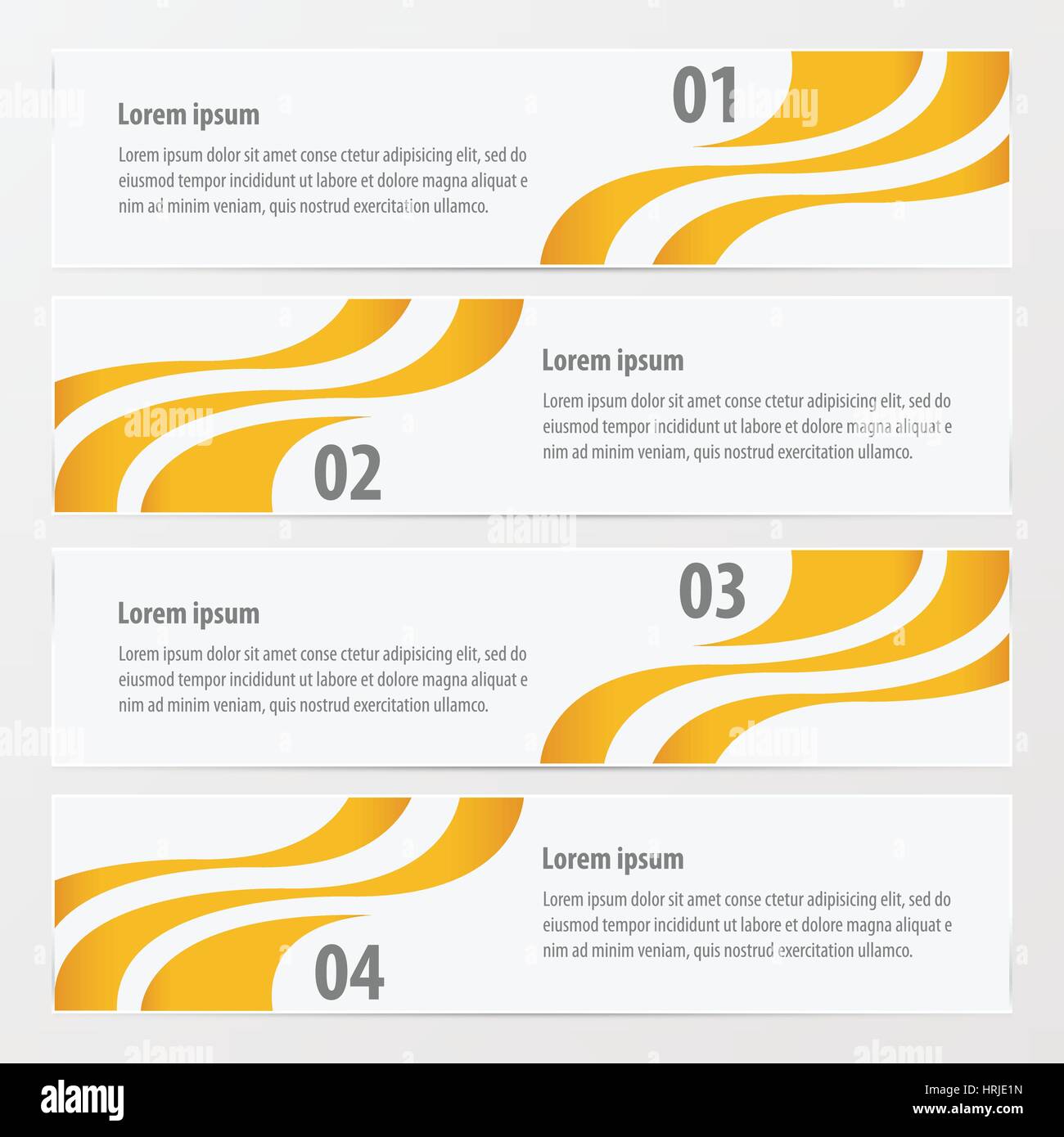 design 4 item on banner template yellow color Stock Vector Image & Art ...