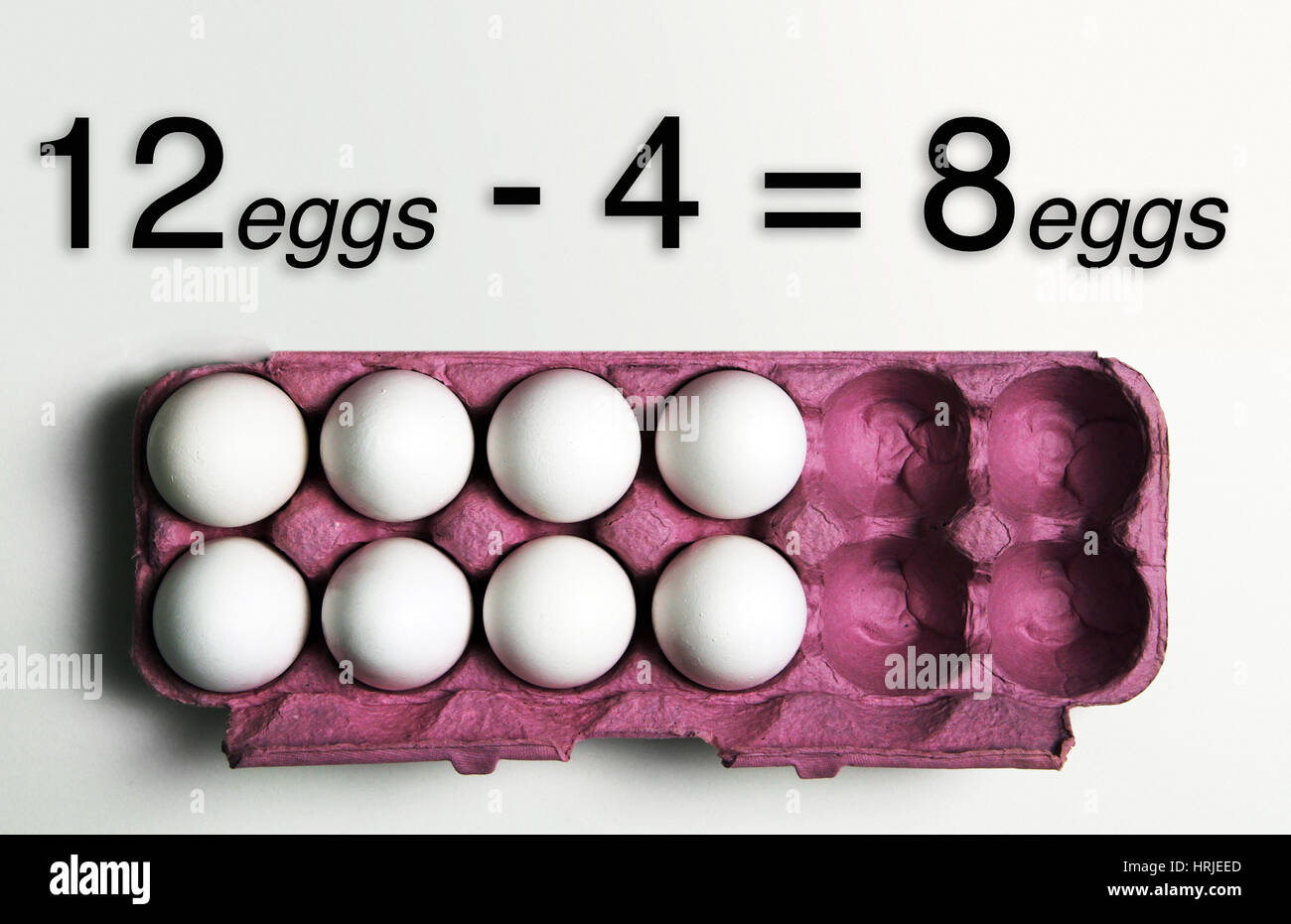 Addition and subtraction with eggs hi-res stock photography and images ...