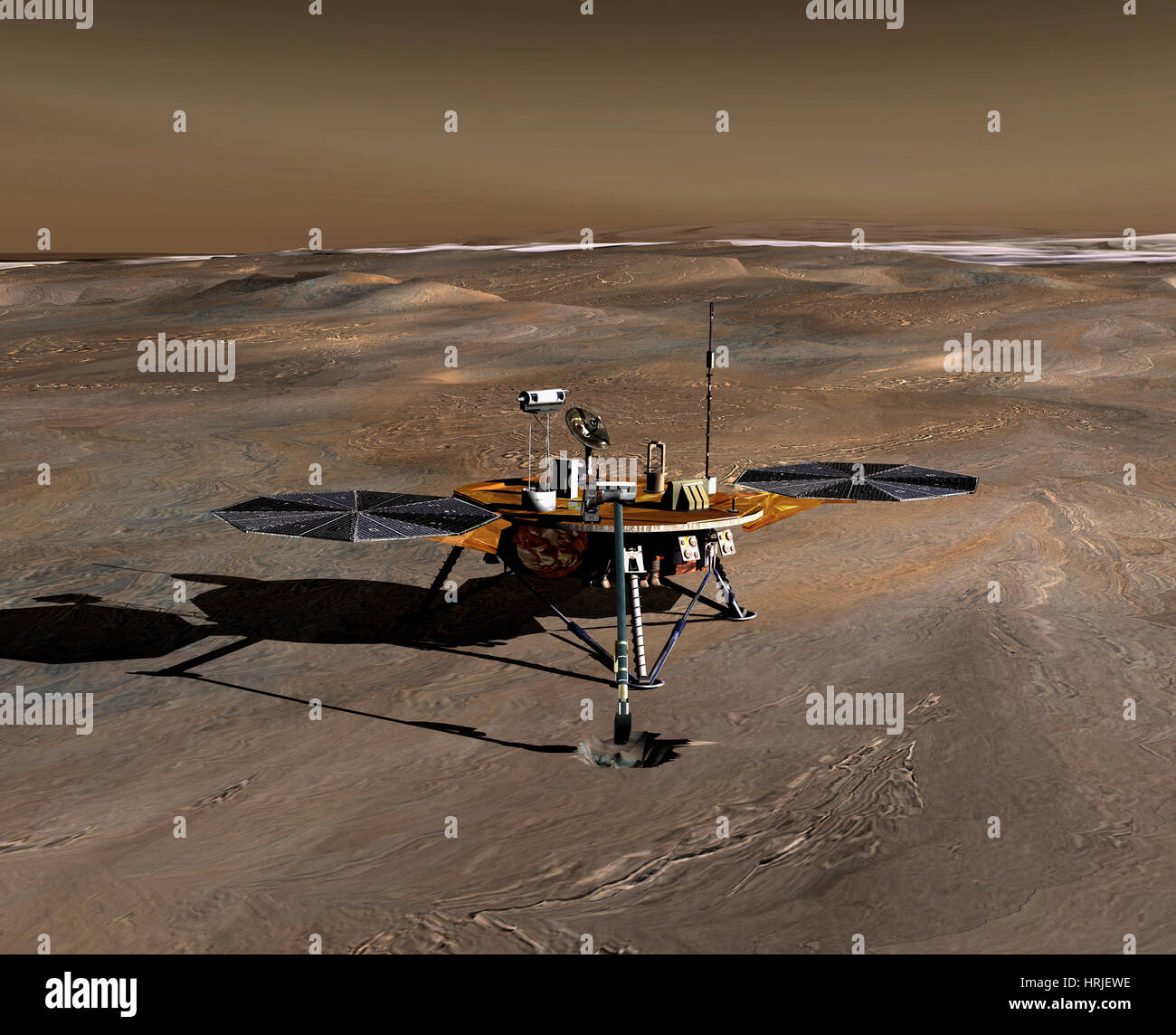 Mars Phoenix Lander Landing Jet