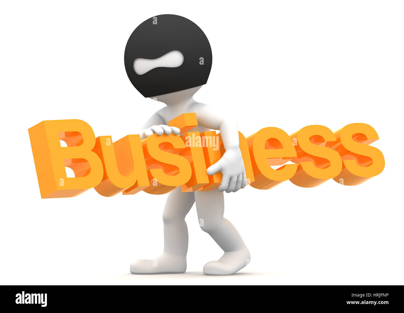 Thief stealing business word. Isolated Stock Photo - Alamy