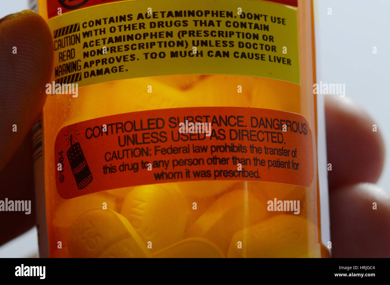 Medication Warning Label Stock Photo - Alamy
