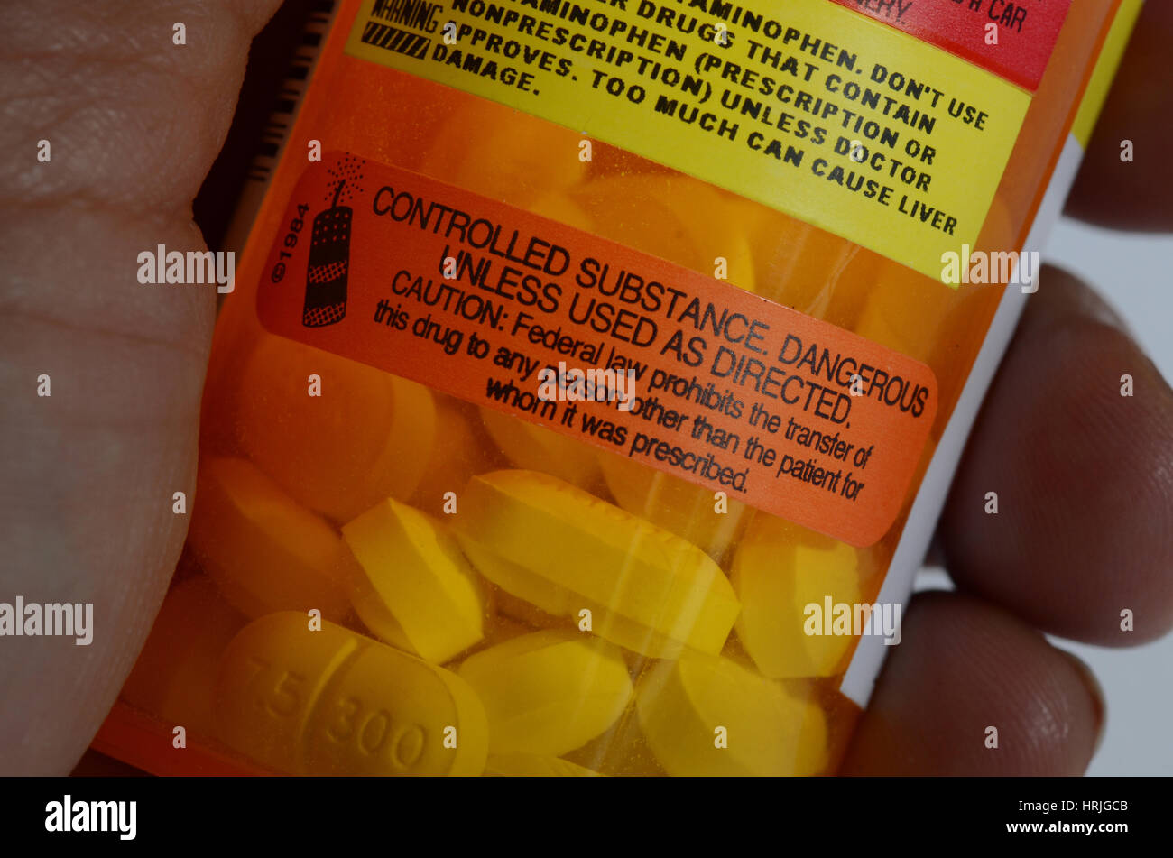 Medication Warning Label Stock Photo - Alamy
