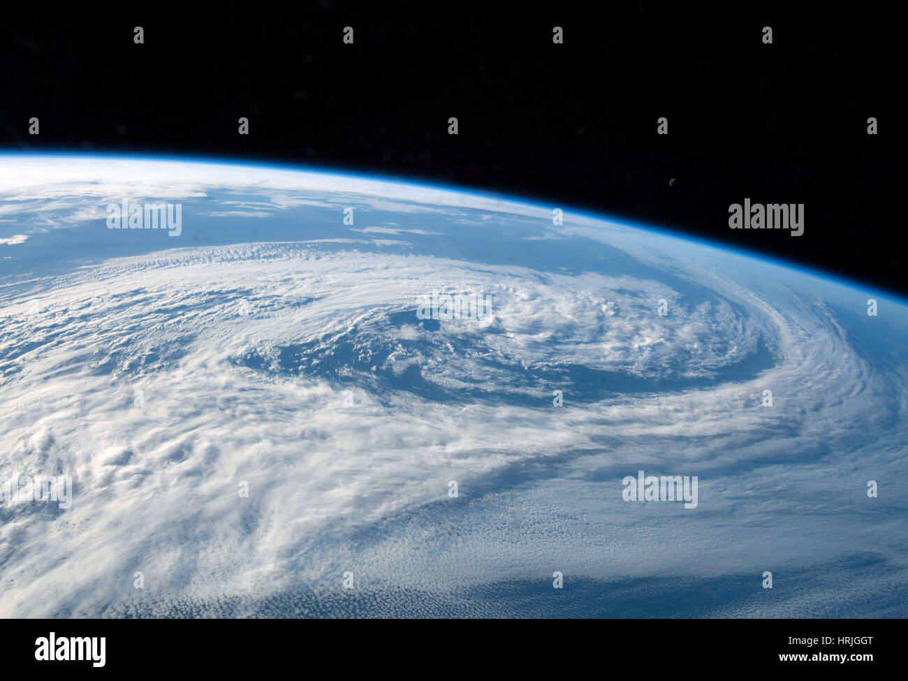 Pacific Ocean Cyclone From ISS Stock Photo - Alamy