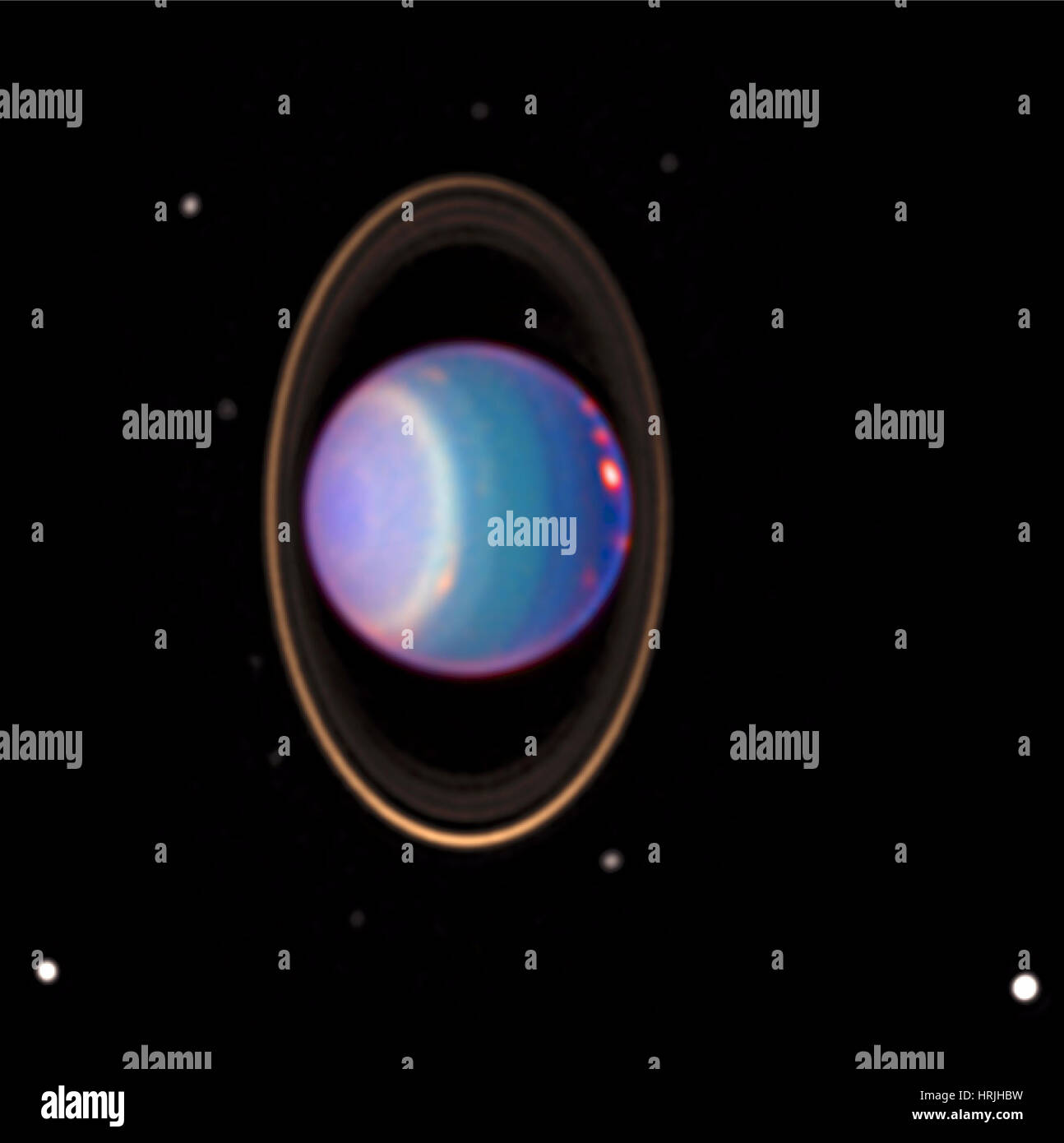 Hubble Finds Many Bright Clouds on Uranus Stock Photo - Alamy