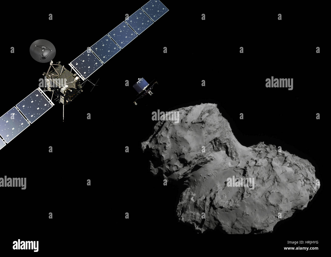 Rosetta And Philae Lander at Comet 67P/C-G Stock Photo - Alamy