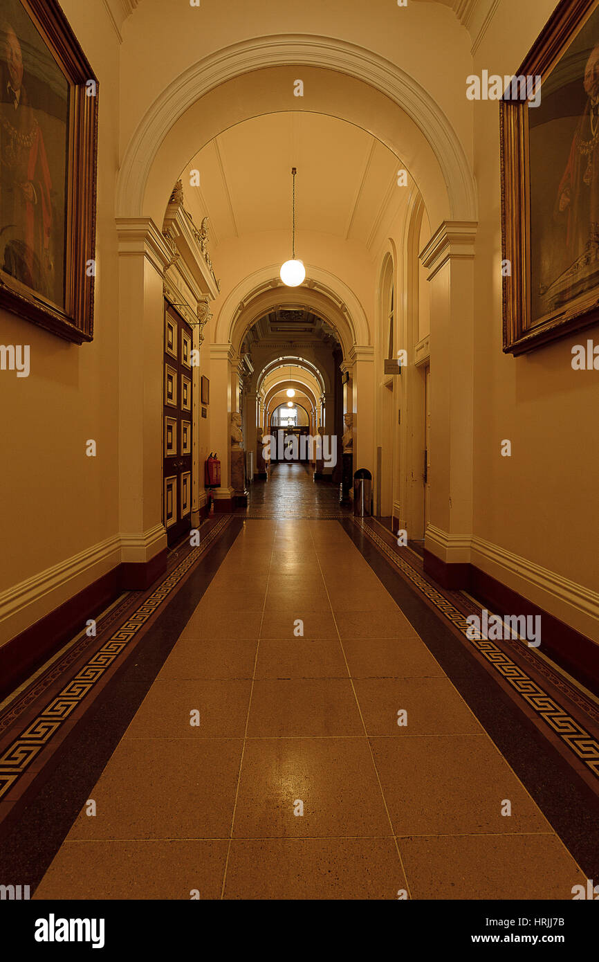 Long Empty Hallway Stock Photo - Alamy