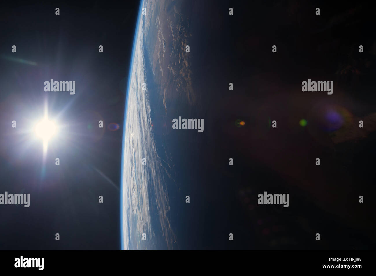Sunset, ISS Image Stock Photo - Alamy