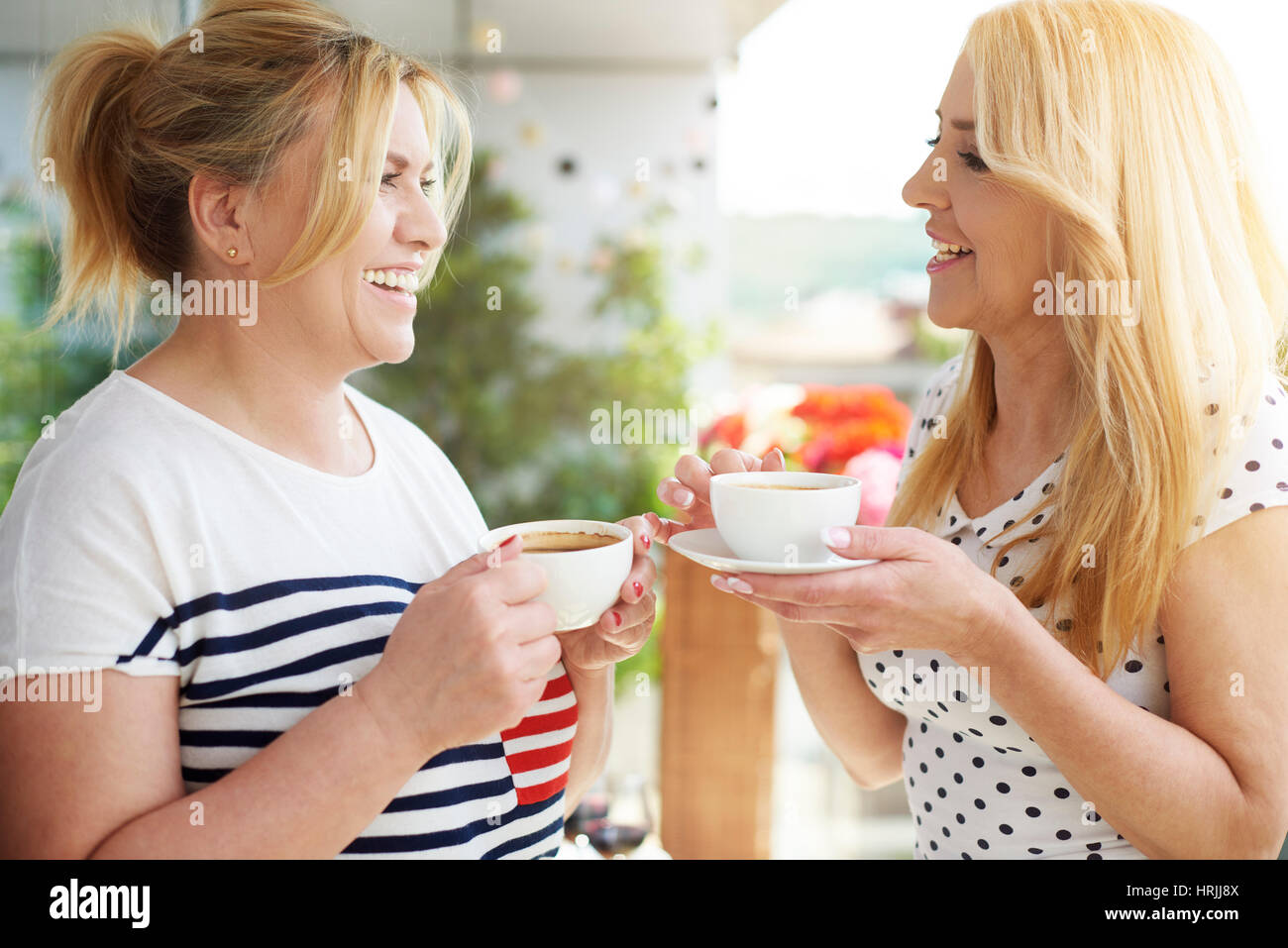 Talk over the good coffee Stock Photo - Alamy