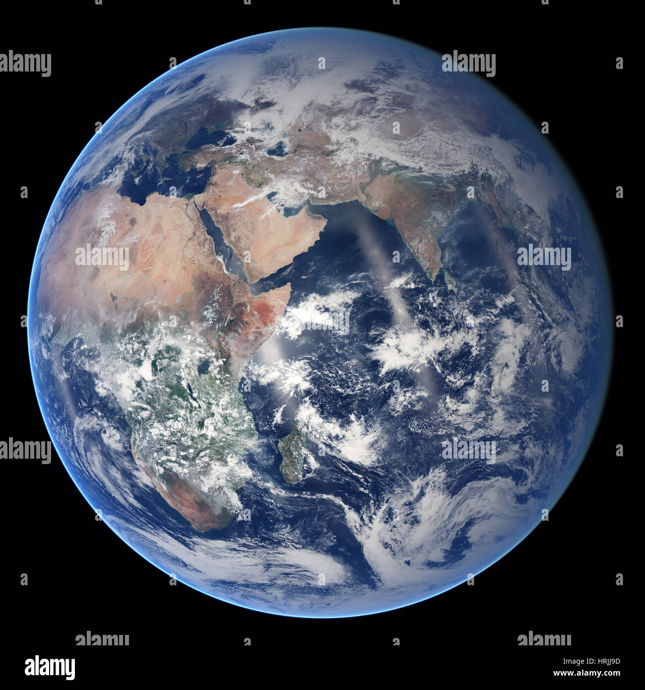 Eastern Hemisphere of Earth Stock Photo - Alamy