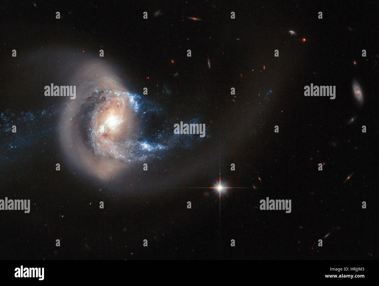Spiral Galaxy NGC 7714 Stock Photo - Alamy