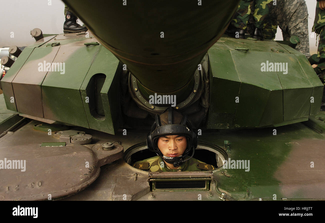 Chinese Tanker Soldier, 2007 Stock Photo - Alamy