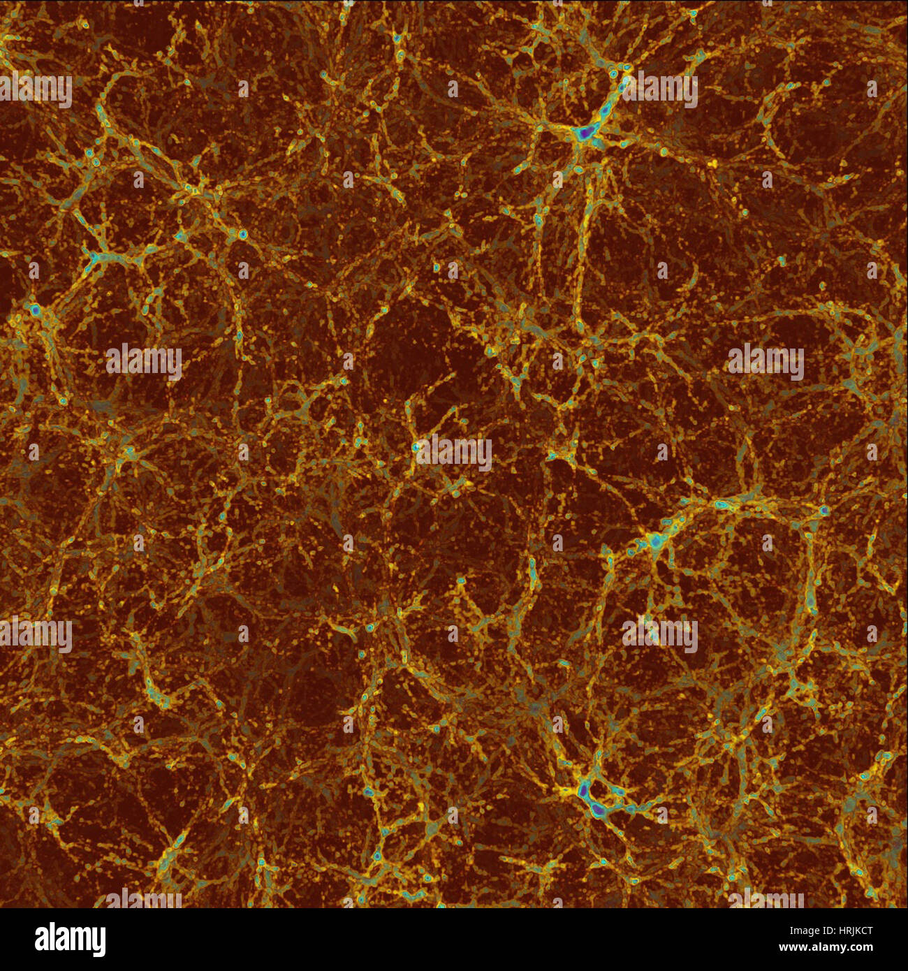Cosmology, Matter Density Field, HACC Stock Photo - Alamy