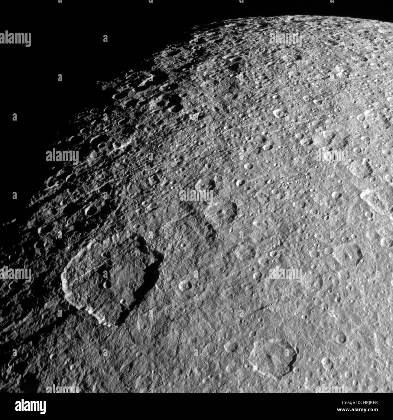 Rhea, Saturn's Second-largest Moon Stock Photo - Alamy