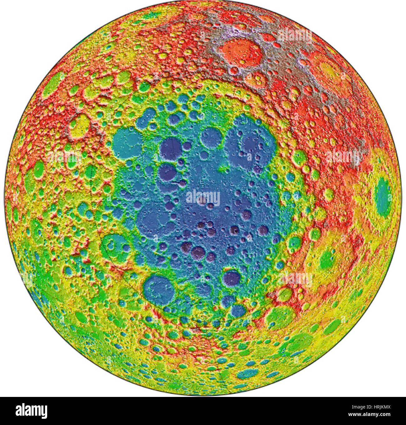 Moon, South Pole-Aitken Basin Stock Photo - Alamy