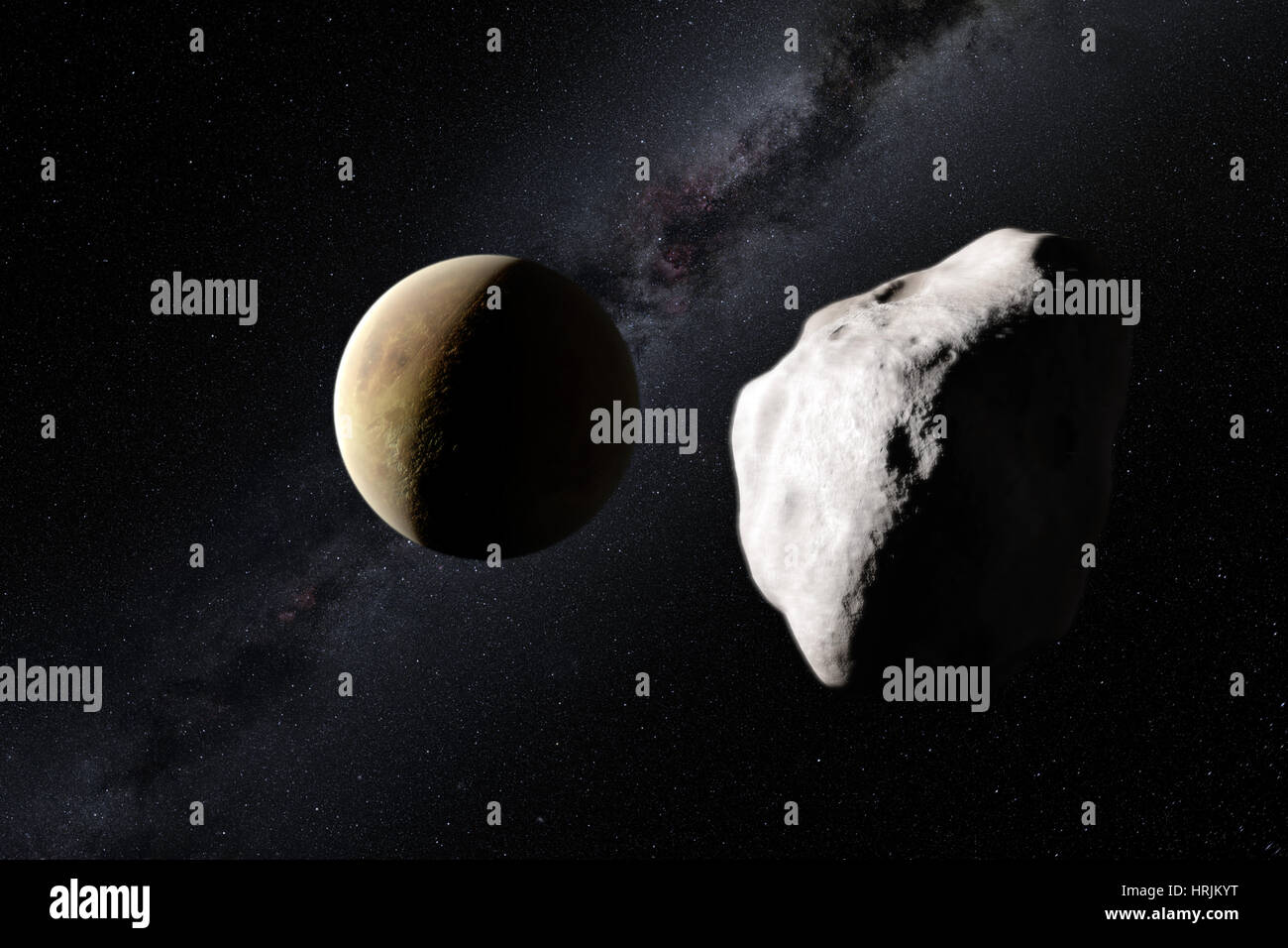 Asteroid, 21 Lutetia Stock Photo - Alamy