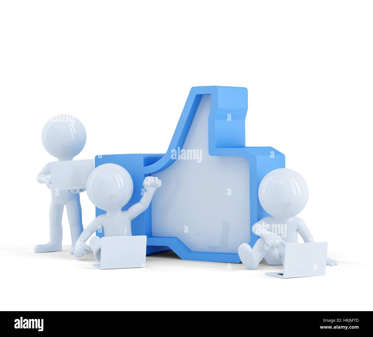 Group of people with Like symbol. Social network concept. Isolated on ...