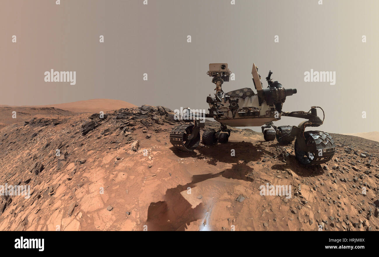 Curiosity Mars Rover Selfie Stock Photo - Alamy