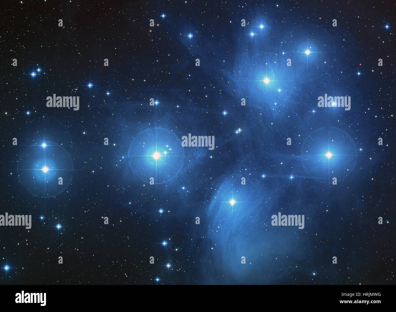Pleiades Star Cluster, M45, Seven Sisters Stock Photo - Alamy