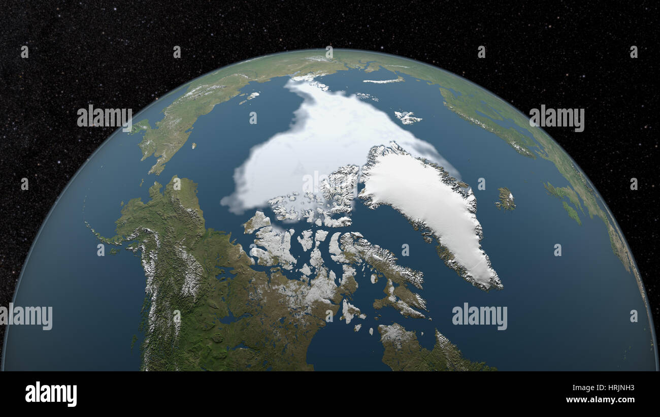 Arctic Minimum Sea Ice, 2007 Stock Photo - Alamy