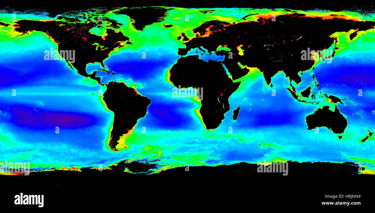 Global Chlorophyll Concentrations 2002-2004 Stock Photo - Alamy