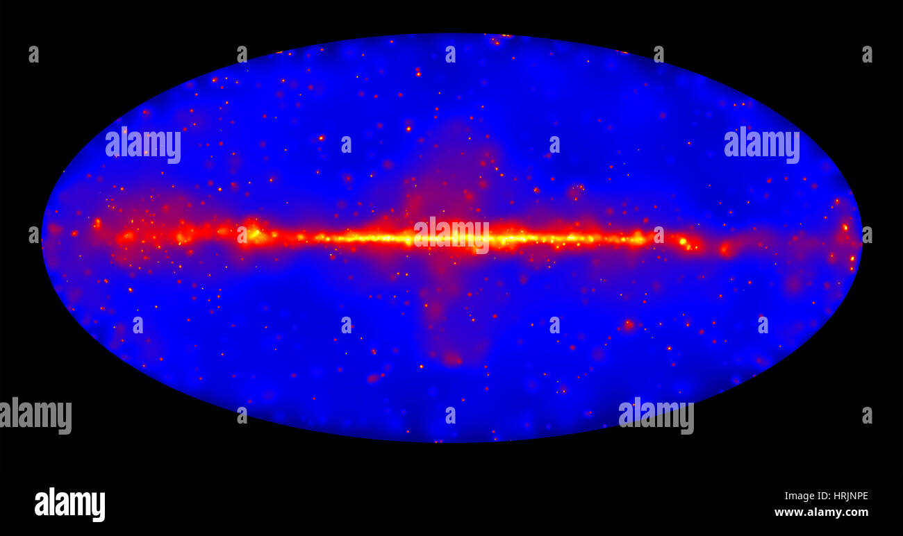 Gamma-Ray Bursts, Fermi Sky Map, 2016 Stock Photo - Alamy
