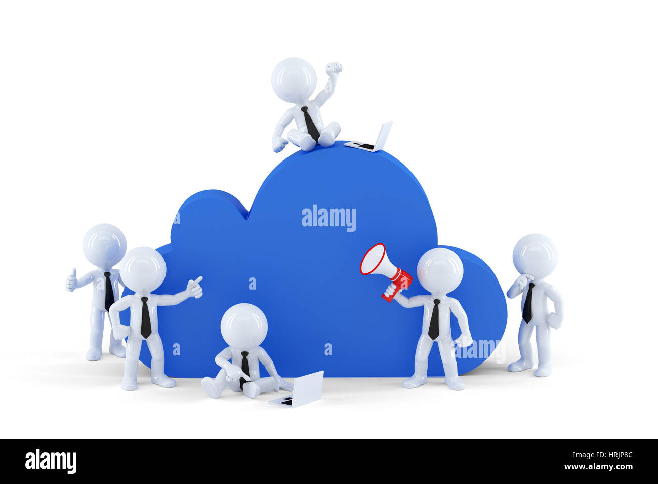 Cloud computing business concept. Isolated on white background Stock ...