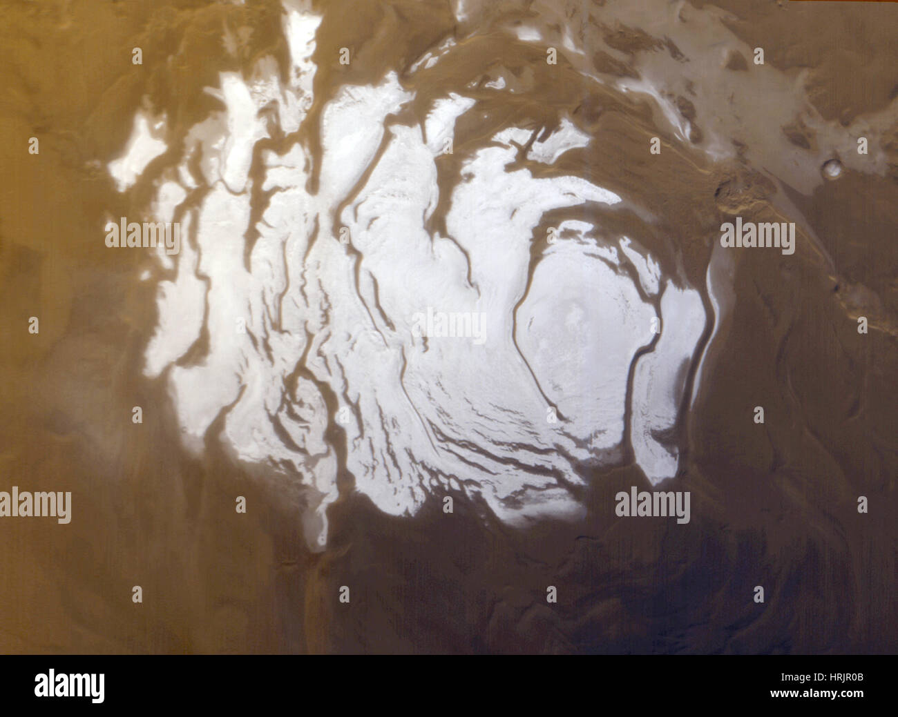 Mars South Polar Ice Cap Stock Photo - Alamy