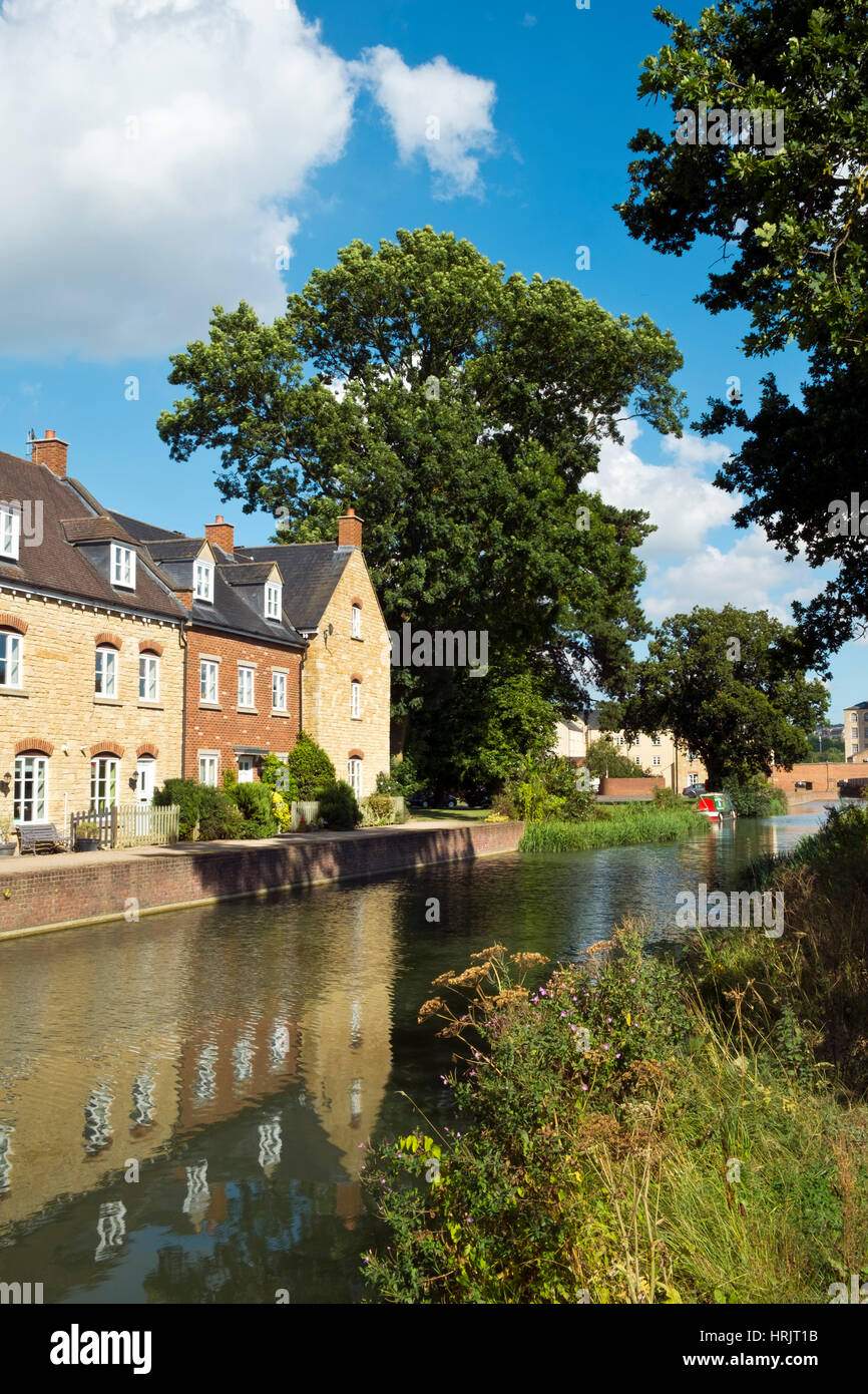 Recently built housing enhances the historic canal near Ebley Mill on ...