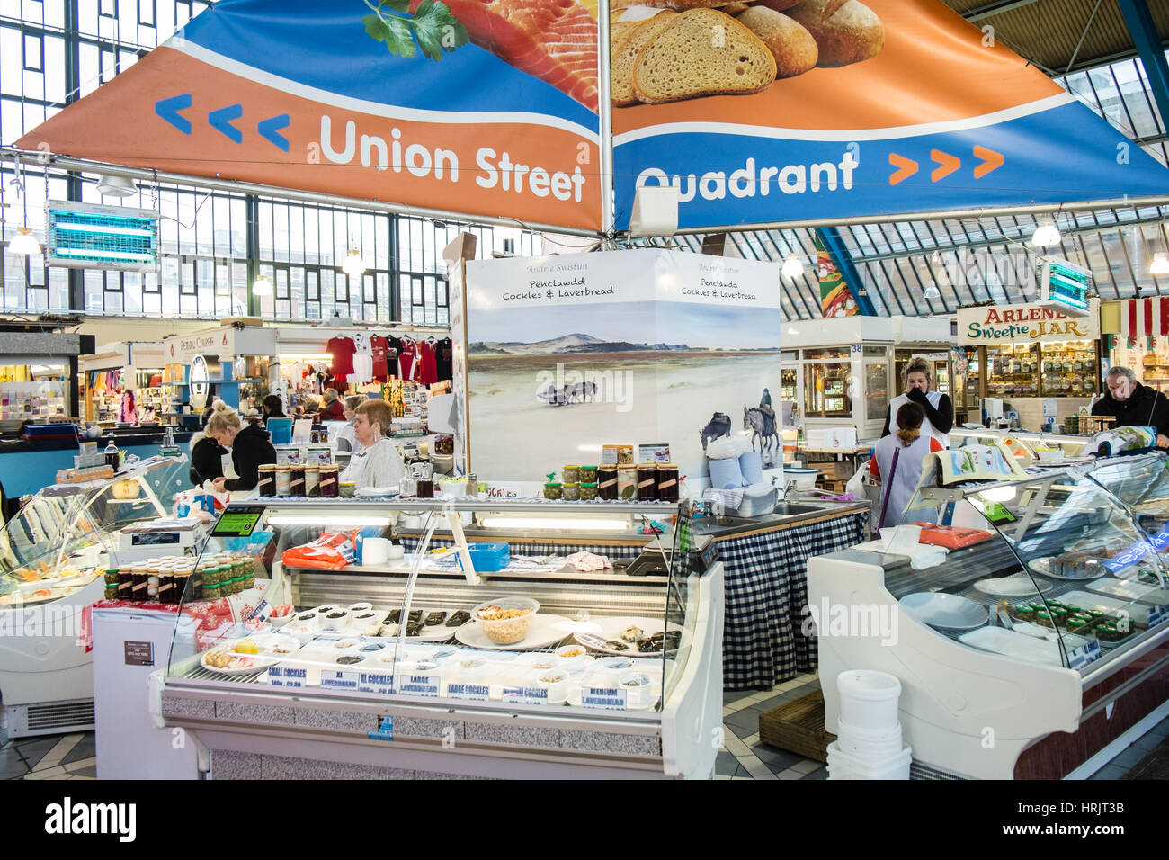 Swansea indoor market hi-res stock photography and images - Alamy