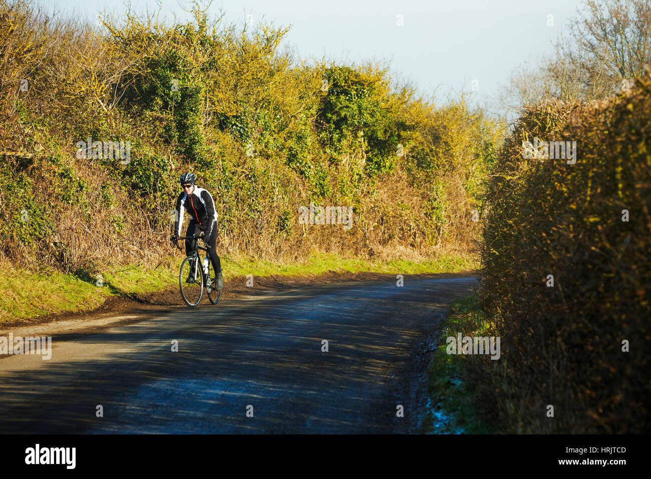 Cyclist front view on road hi-res stock photography and images - Alamy