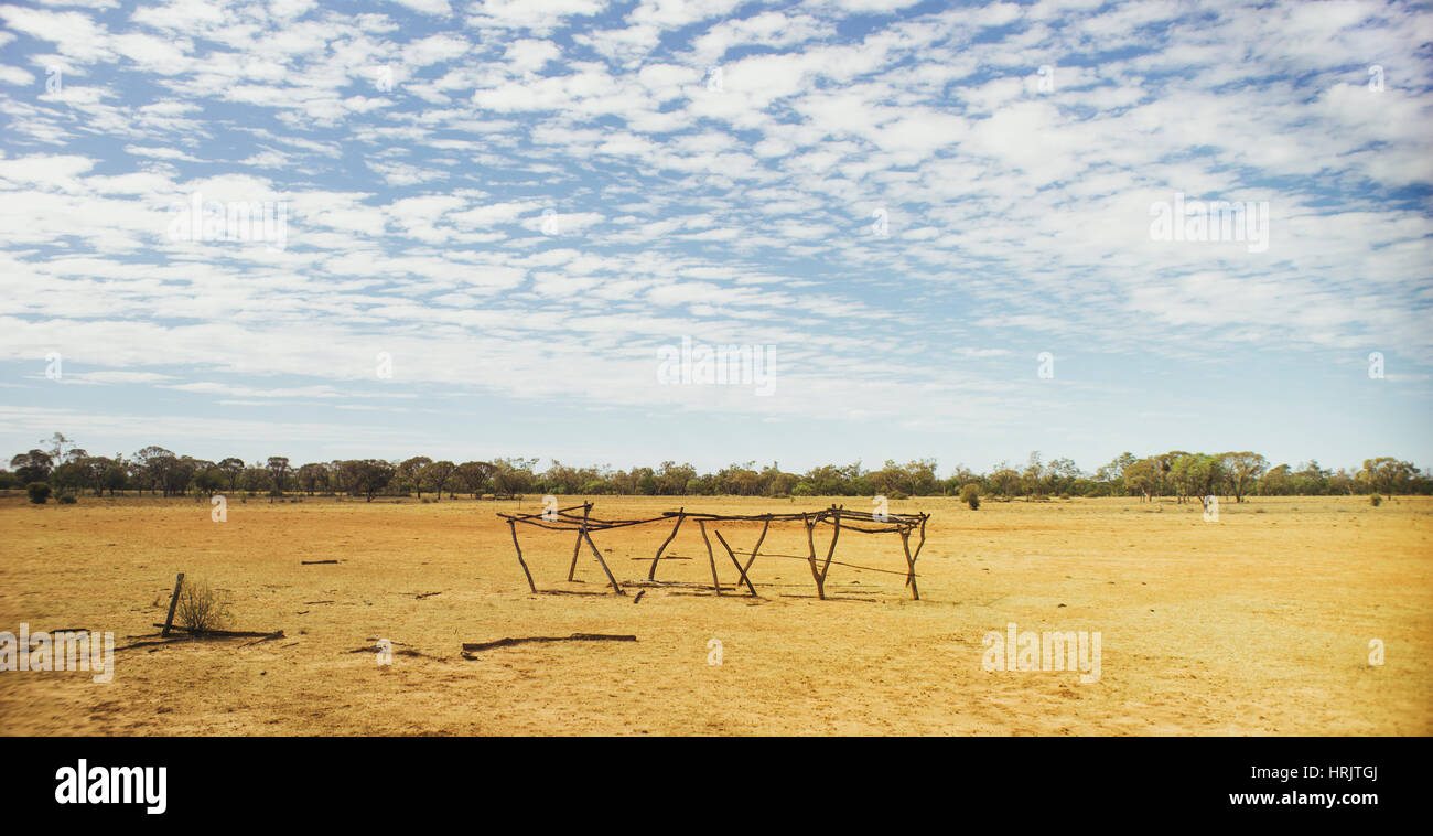 A rural outback landscape and a blue sky Stock Photo - Alamy