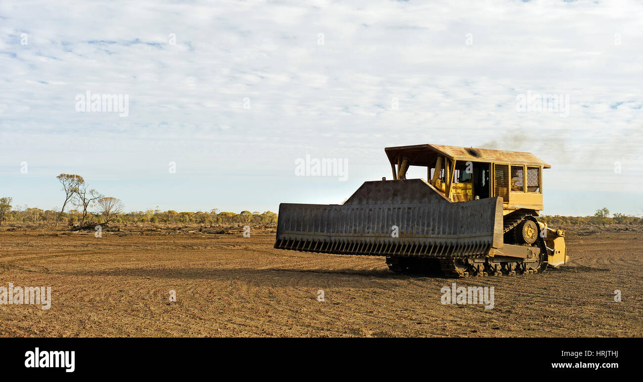 An industrial digging vehicle in the outback Stock Photo - Alamy