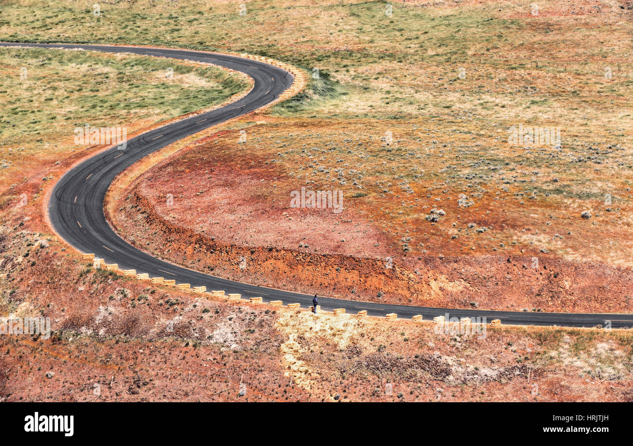 Winding country road from above High Resolution Stock Photography and ...