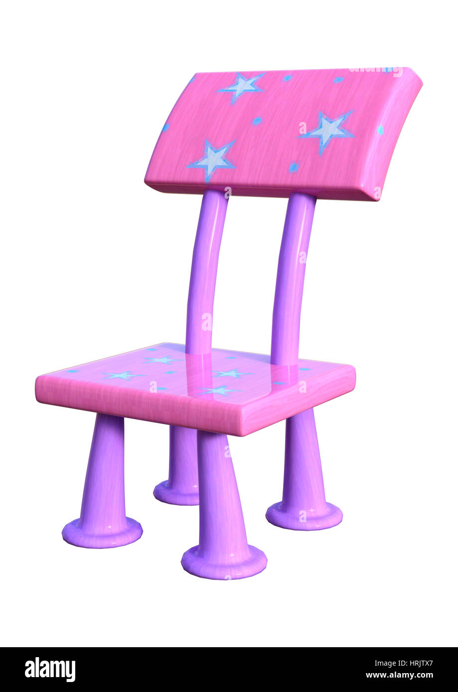 3D rendering of a kids chair isolated on white background Stock Photo ...