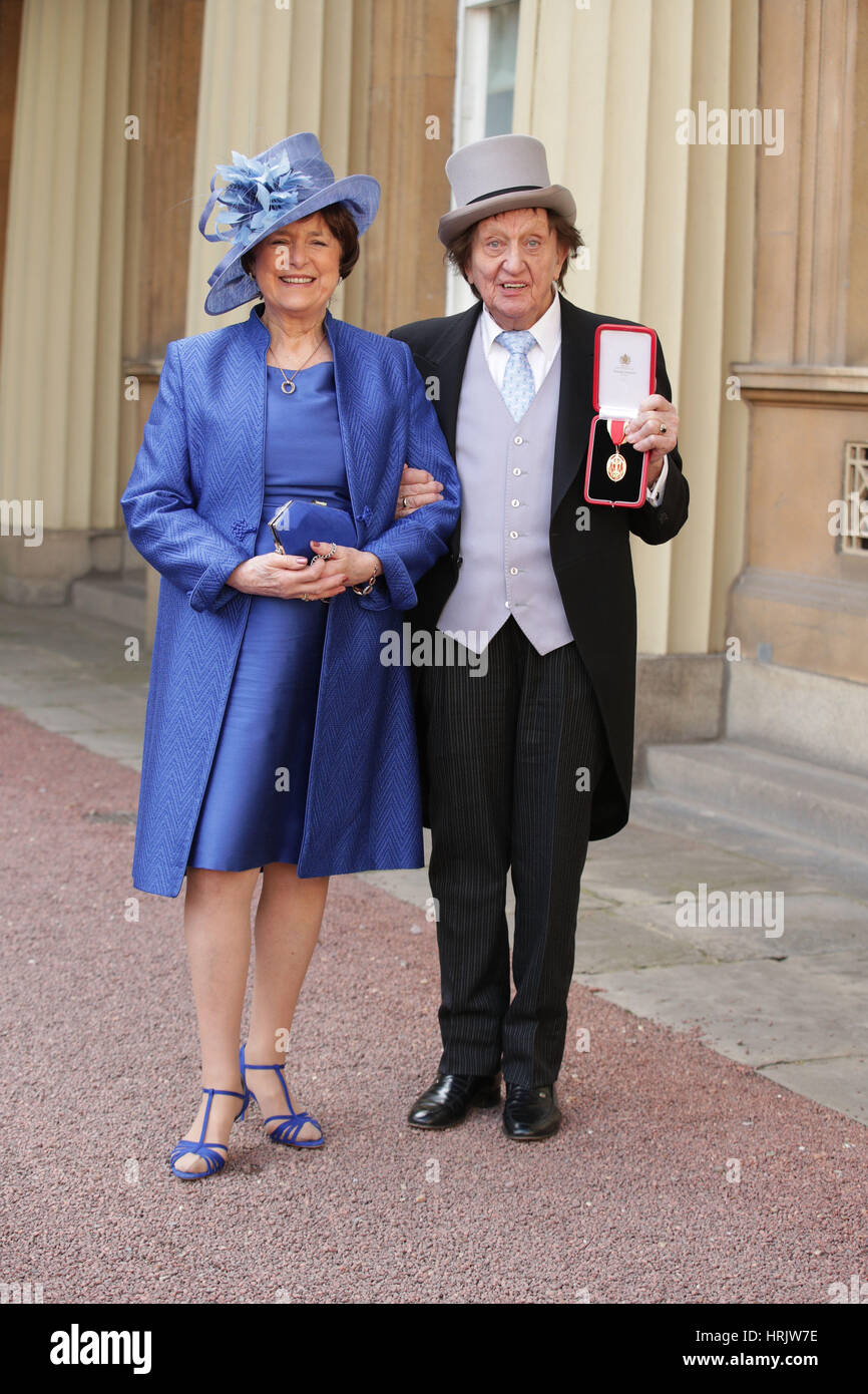 Veteran entertainer Sir Ken Dodd, with his partner Anne Jones, at ...