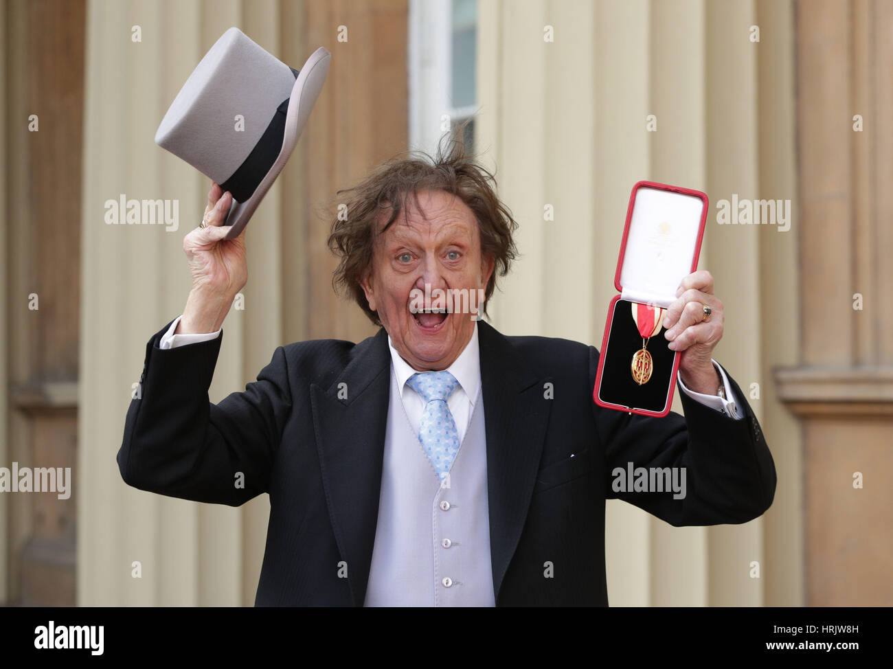 Veteran entertainer Sir Ken Dodd at Buckingham Palace, London, after he ...