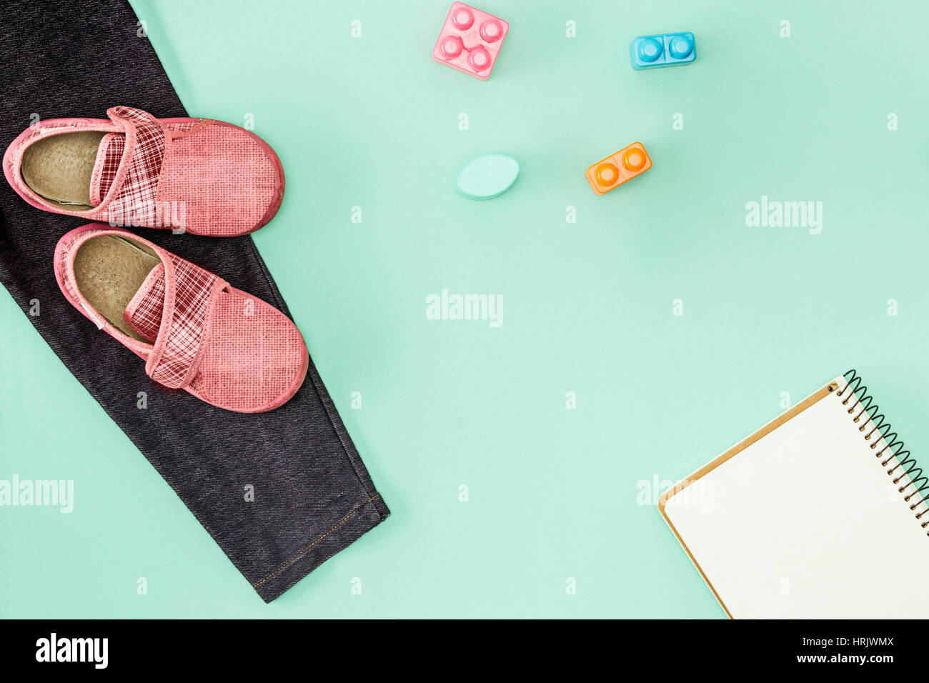 The children shoes and notebook . Back to school concept Stock Photo ...