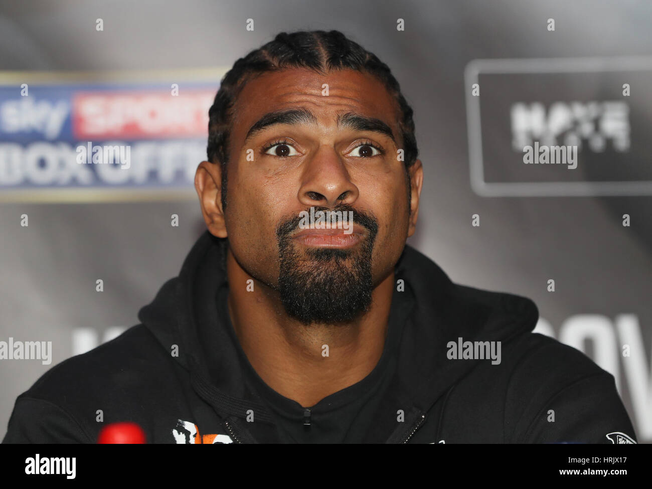 David Haye during the press conference at Sky Backstage at The O2 ...