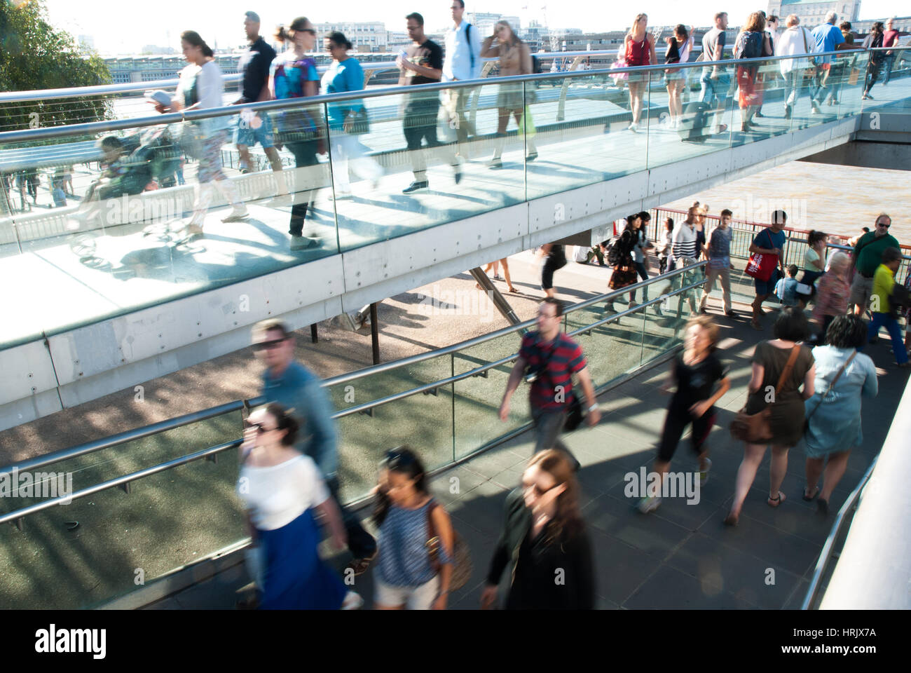 Walking the millenium bridge hi-res stock photography and images - Alamy