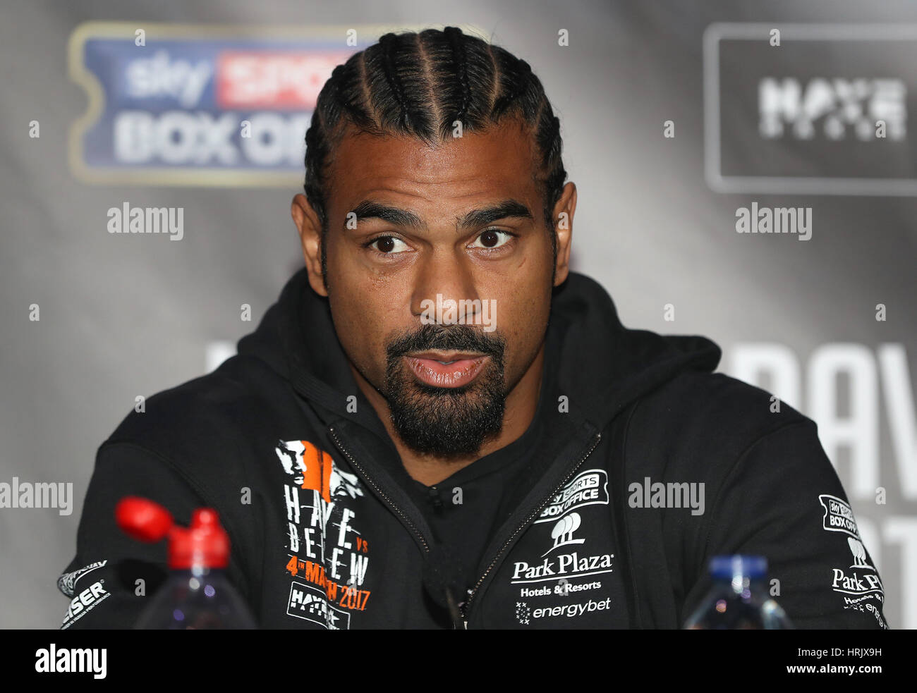 David Haye during the press conference at Sky Backstage at The O2 ...