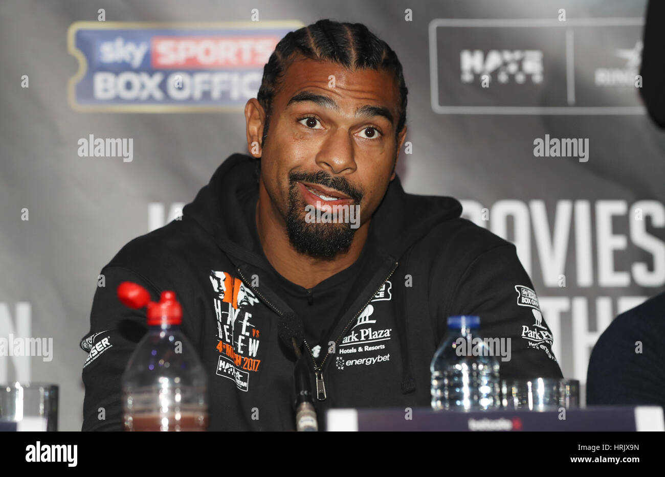 David Haye during the press conference at Sky Backstage at The O2 ...