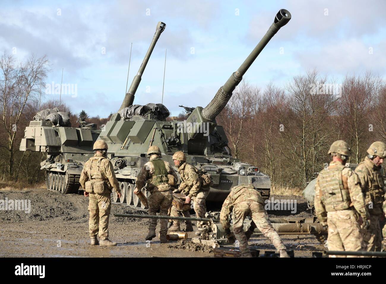 British Army soldiers are joined by French and Danish troops as they ...
